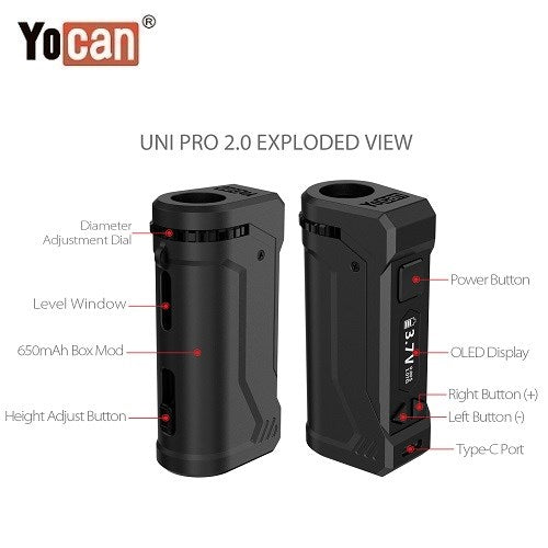 Yocan Uni Pro 2.0 Box Mod | 510 Thread Battery – Yocan USA